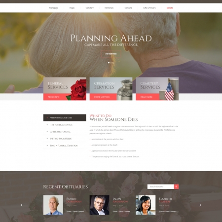 Phoenix – Funeral Service, Funeral Home & Cemetery HTML Template