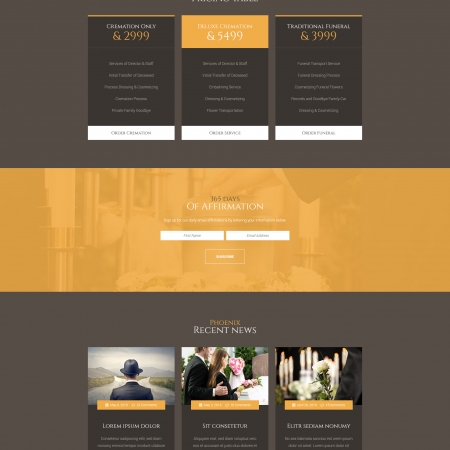 Phoenix – Funeral Service, Funeral Home & Cemetery HTML Template