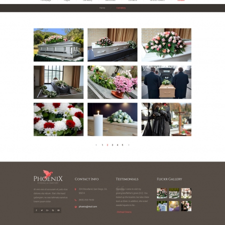 Phoenix – Funeral Service, Funeral Home & Cemetery HTML Template