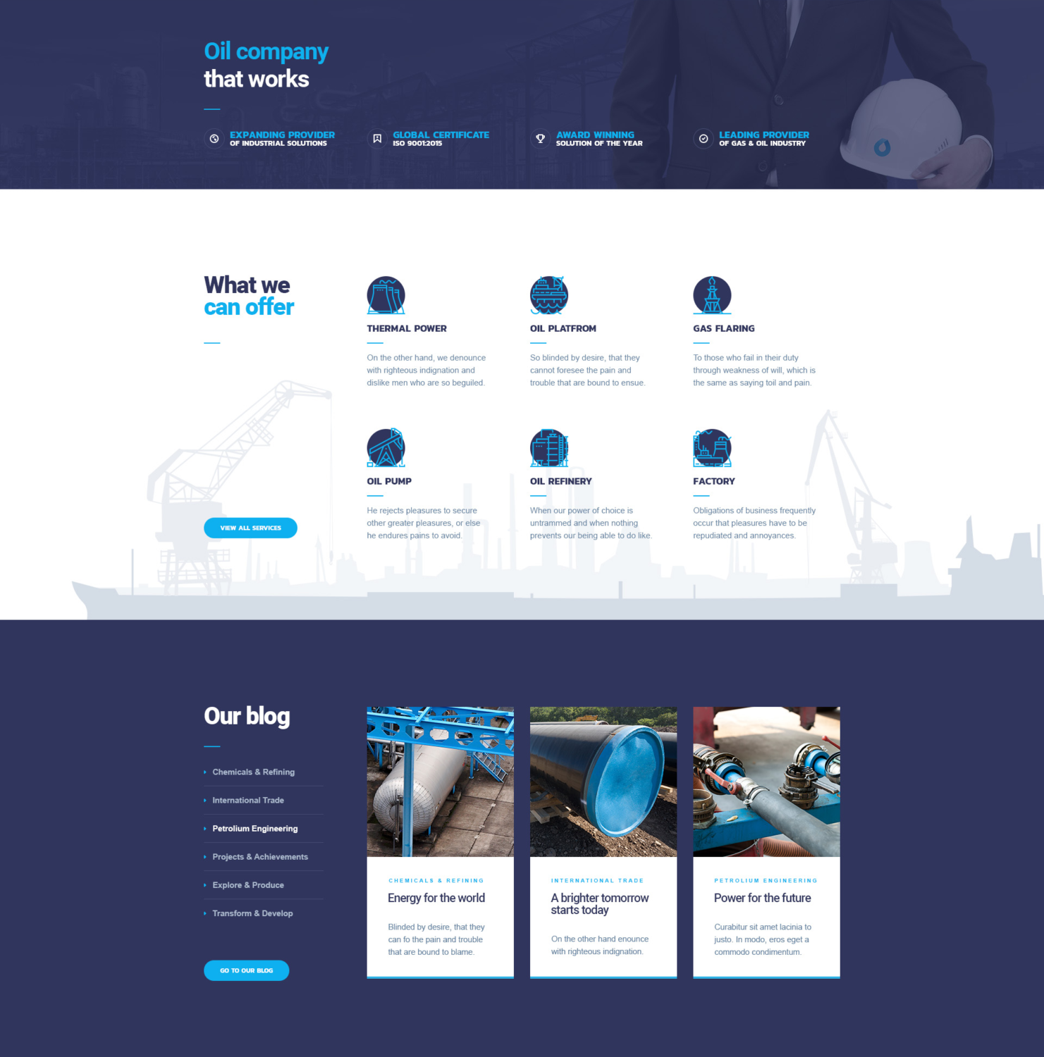 OilDrop – Oil and Gas Industrial HTML Template