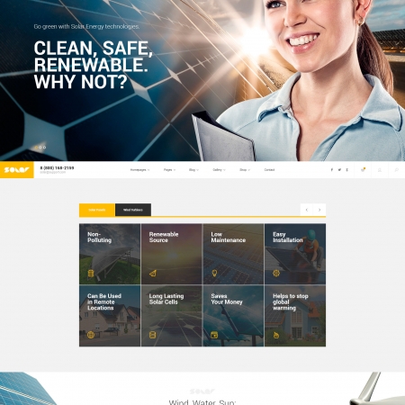 Solar – Renewable Energy Sinlge&Multipage HTML Template