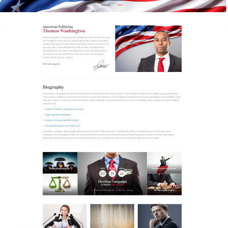 Political Candidate – Politician HTML template