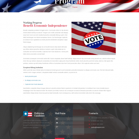 Political Candidate – Politician HTML template