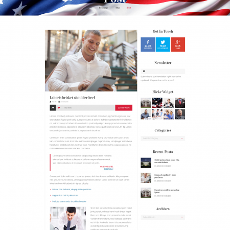 Political Candidate – Politician HTML template