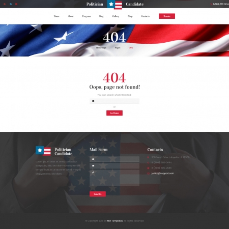 Political Candidate – Politician HTML template