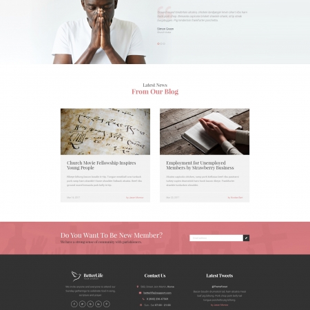 BetterLife – Church & Religious HTML template